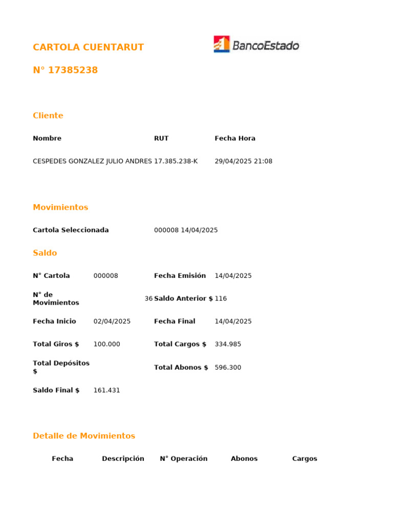 Cartola 000008 | PDF