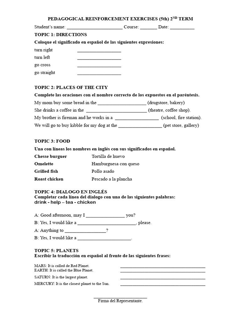 REINFORCEMENT 5 - 2nd TERM | PDF