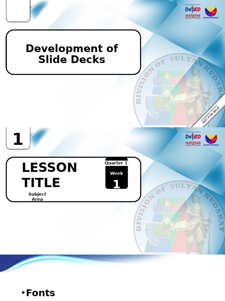 Basic Guidelines in The Development of Slide Decks | PDF