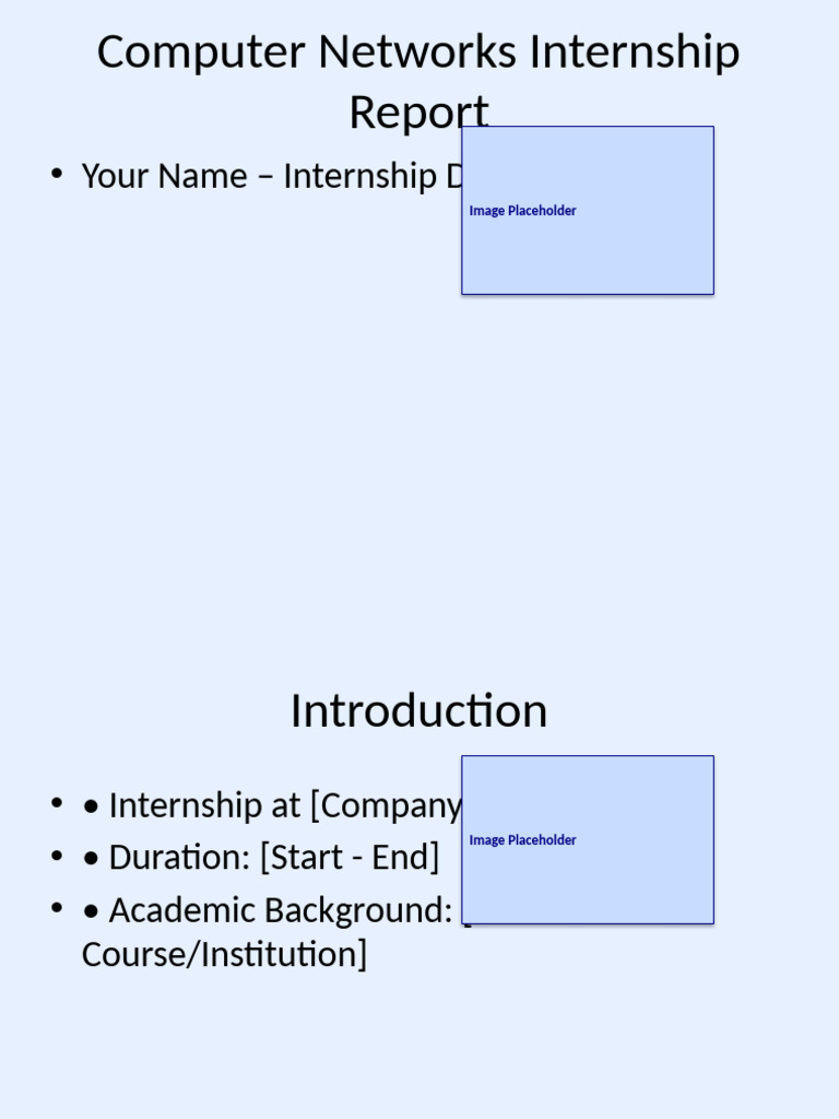 Styled Computer Networks Internship Presentation | PDF