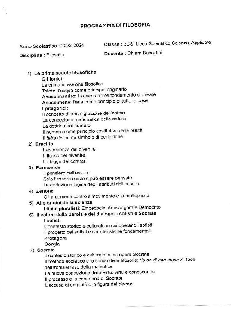 Programmi Per Esami Integrativi | PDF