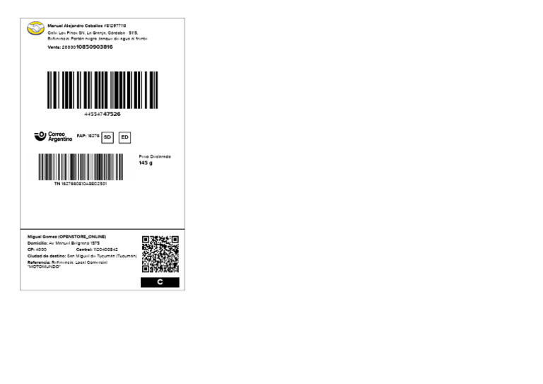 Shipment Labels 250302213852 | PDF