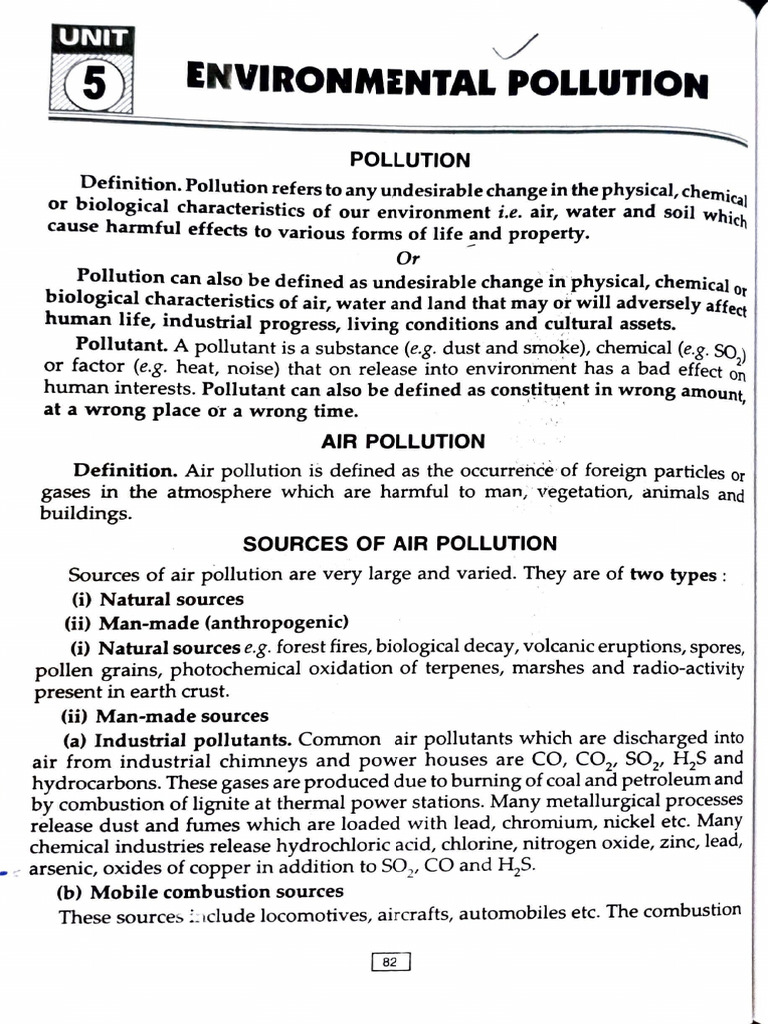 Unit 5 Environment Pollution | PDF