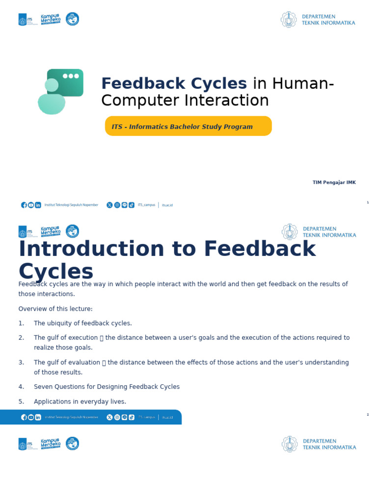 Lesson 2.2- Feedback Cycles | PDF | Human–Computer Interaction | Feedback