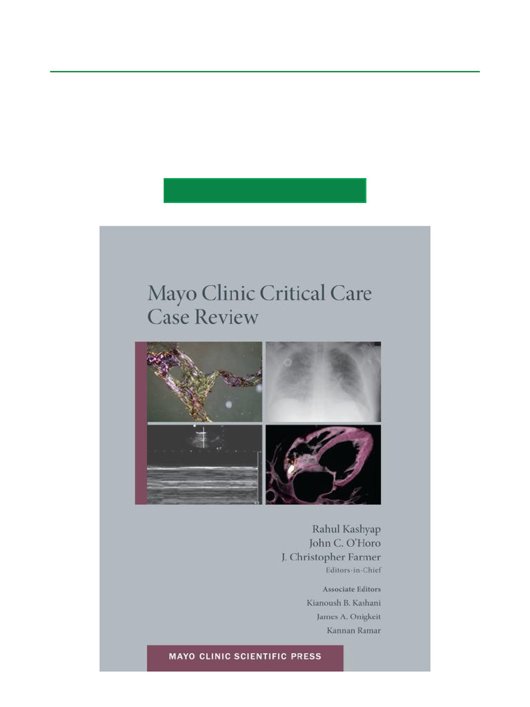 Mayo Clinic Critical Care Case Review - 1st Edition Unlimited Download ...