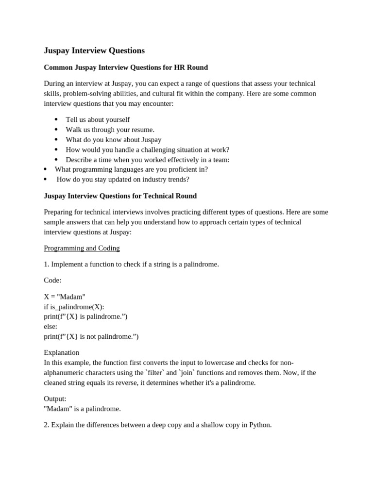 Juspay Interview Questions | PDF | Databases | Inheritance (Object ...