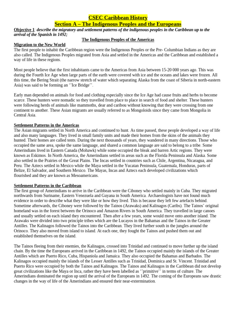 Indigenous Peoples of the Caribbean History | PDF | Christopher ...