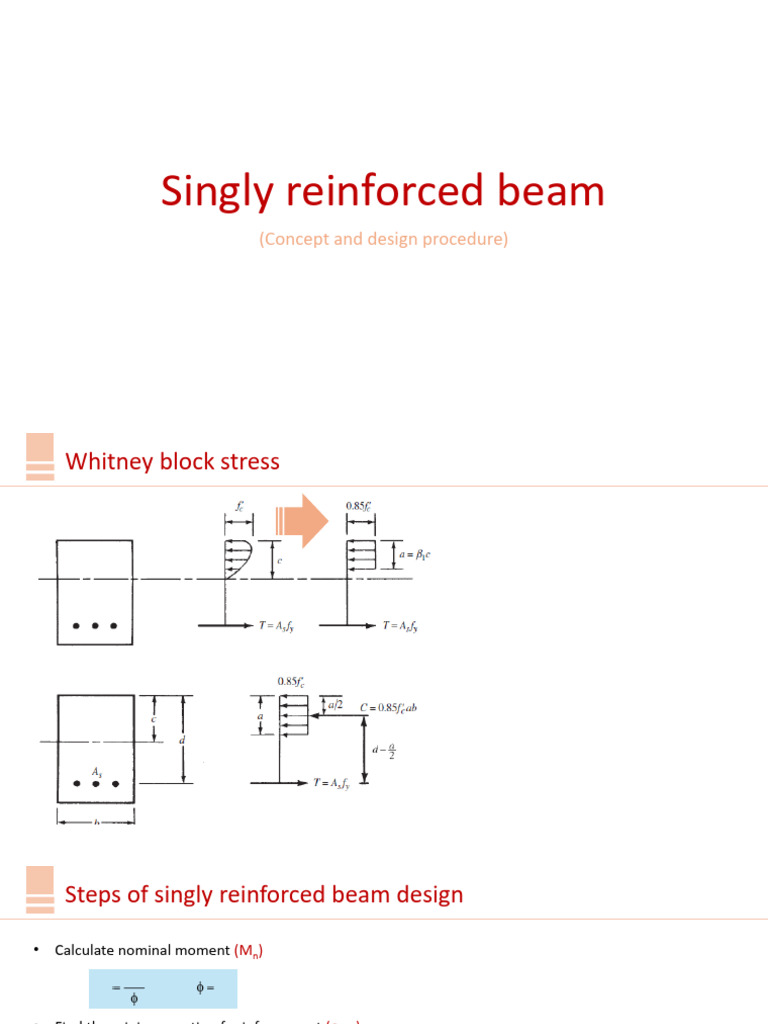 Singly Reinforced Beam Design Guide | PDF | Beam (Structure) | Strength ...