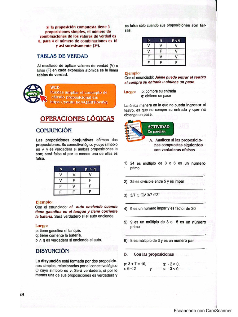 operaciones lógicas | PDF
