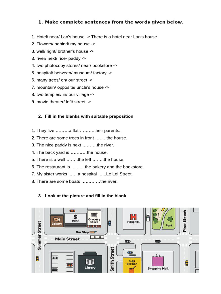 Homework Lesson 3 Places | PDF