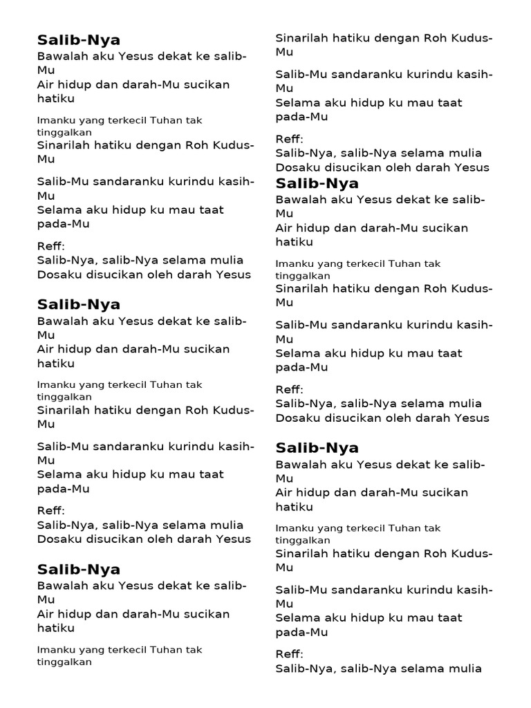 Salib Nya | PDF
