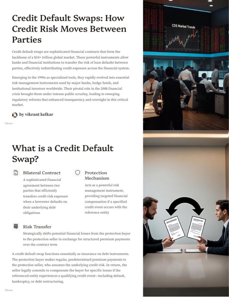 Credit Default Swaps How Credit Risk Moves Between Parties | PDF ...