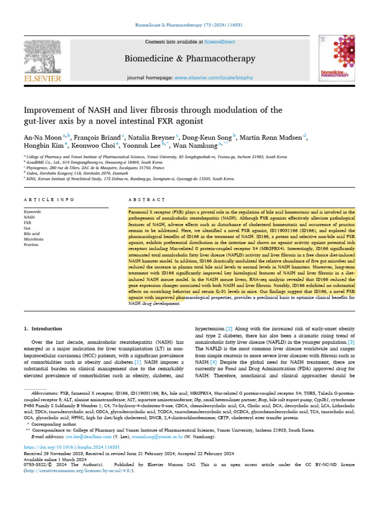 04.03-FXR CDCA Receptor, Effective For NonAlcoholicSteatoHepatitis ...