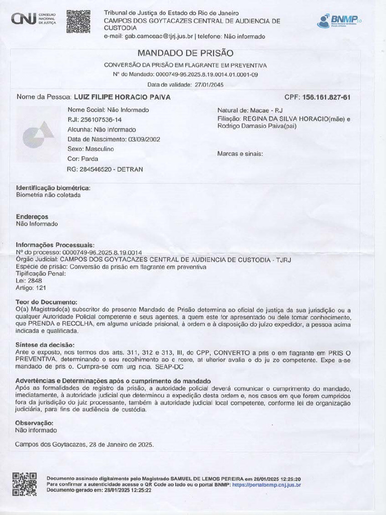 Documento Luiz Filipe | PDF