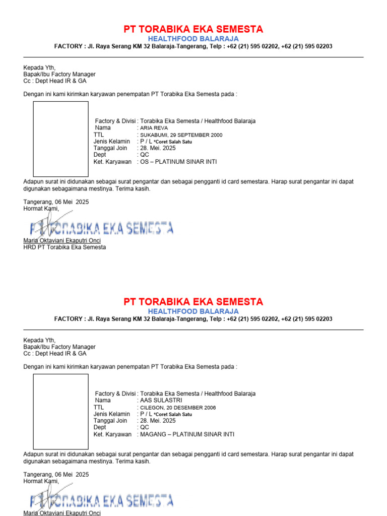 Pengganti Id Card Ic (Ada TTD Mba Flani & Cap) | PDF