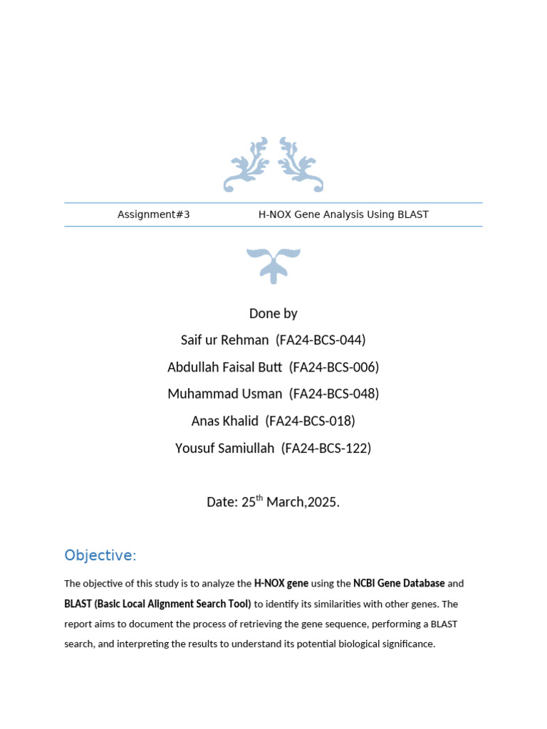Assignment#3 Bioinformatics | PDF | National Center For Biotechnology ...