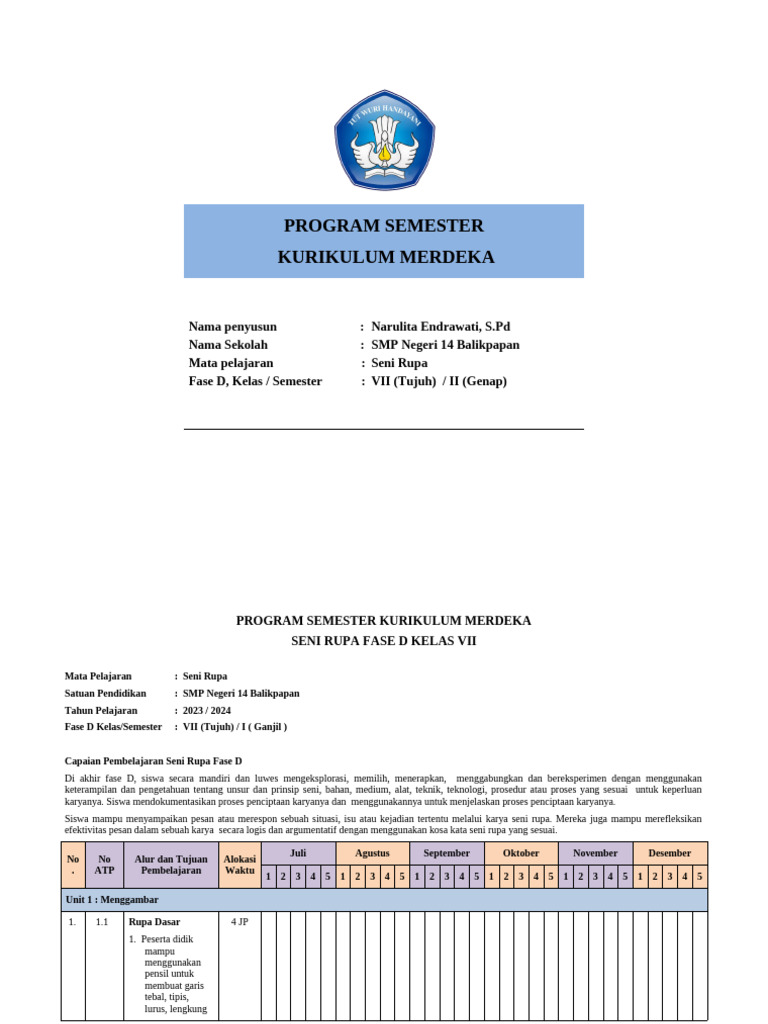 PROMES Kurikulum Merdeka | PDF