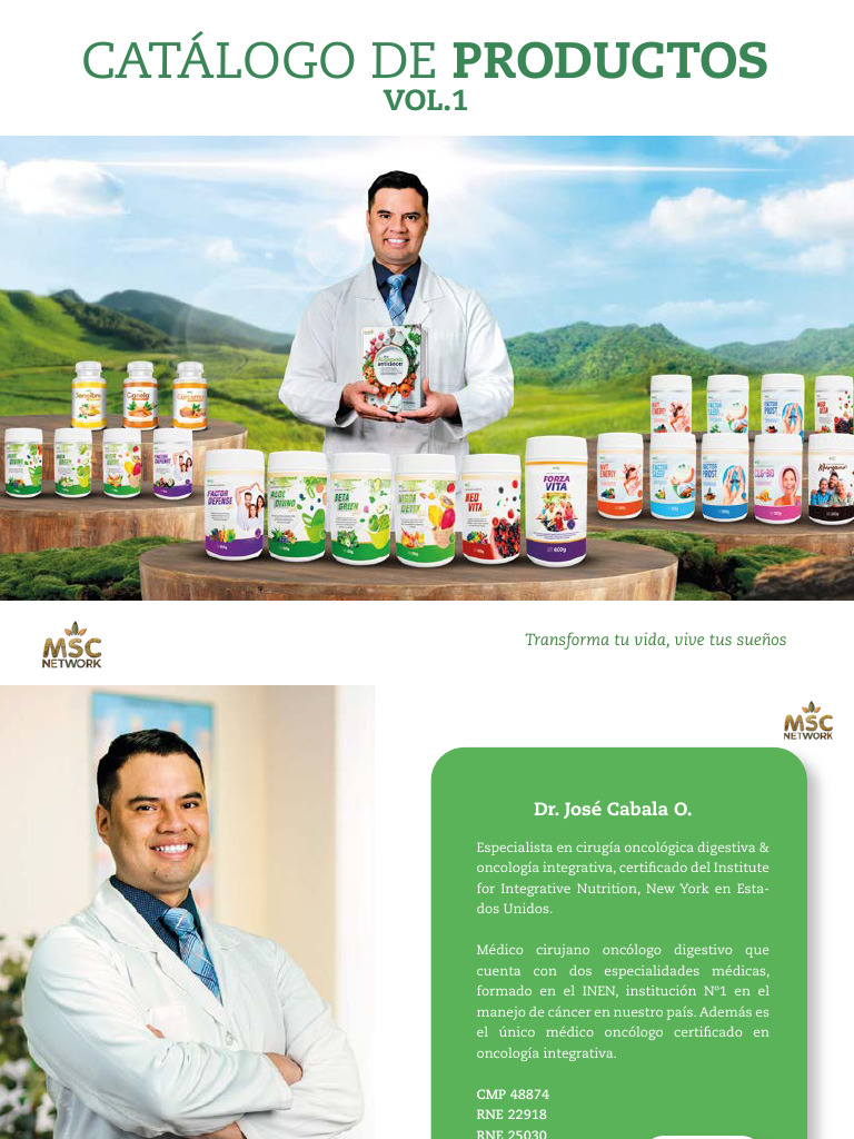 CATÁLOGO DE PRODUCTOS - MSC NETWORK 2024 (1) | PDF | Alimentos | Nutracéutico
