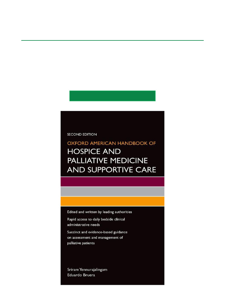 Oxford American Handbook of Hospice and Palliative Medicine and ...