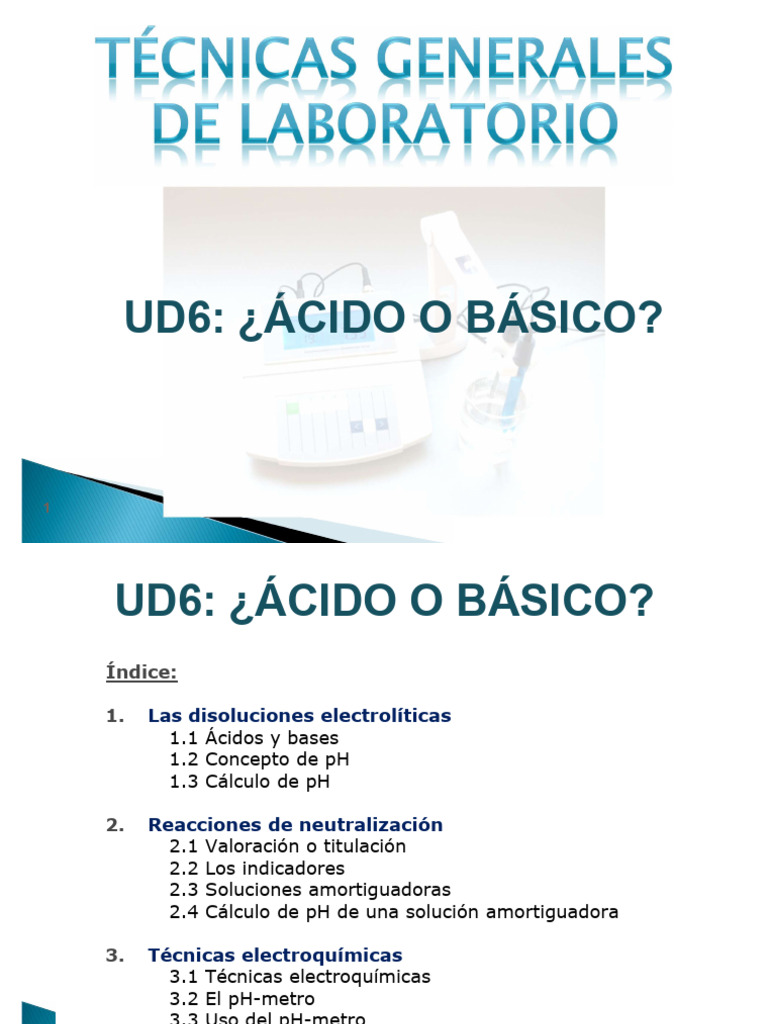 PARTE I. Las Disoluciones Electrolíticas | PDF | Electrólito | Ácido