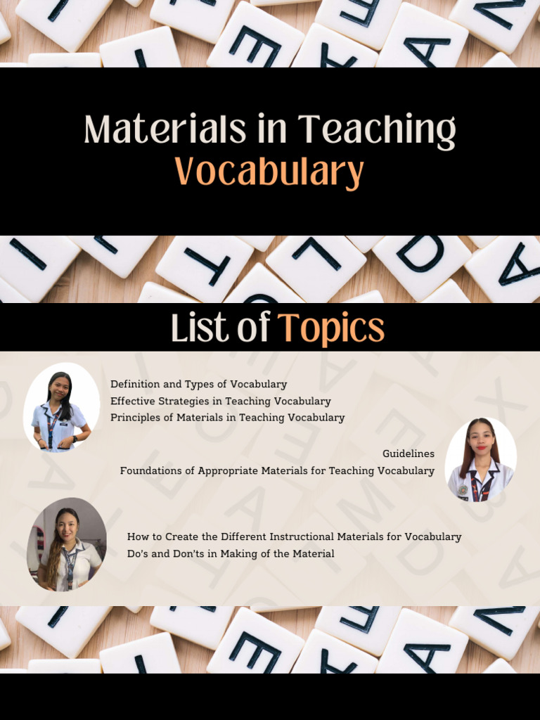 LLMD (Materials For Teaching Vocabulary) | PDF | Vocabulary | Reading Comprehension