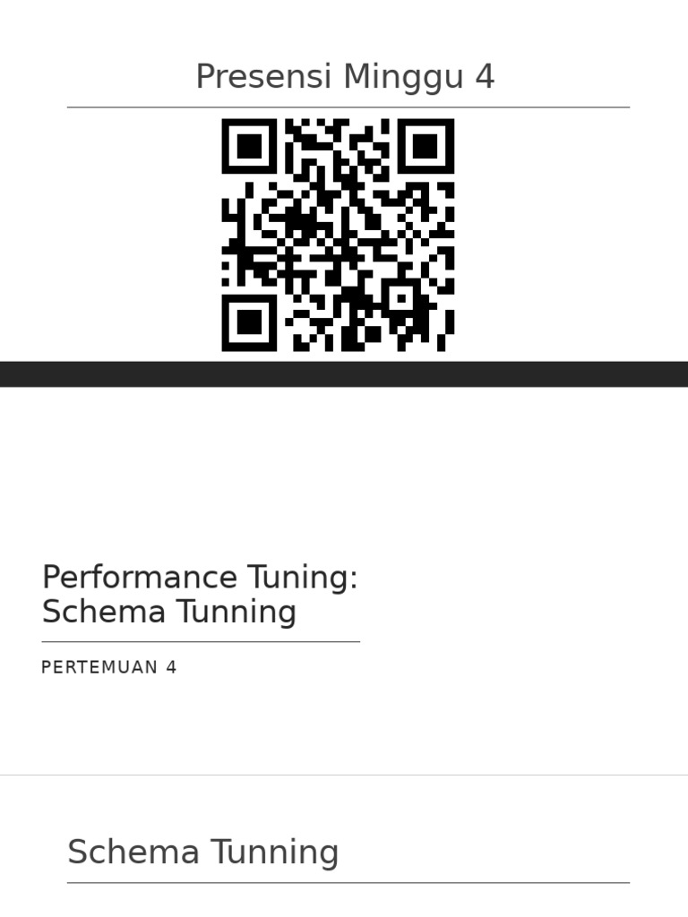 Pertemuan 4 - Schema Tunning - Id | PDF