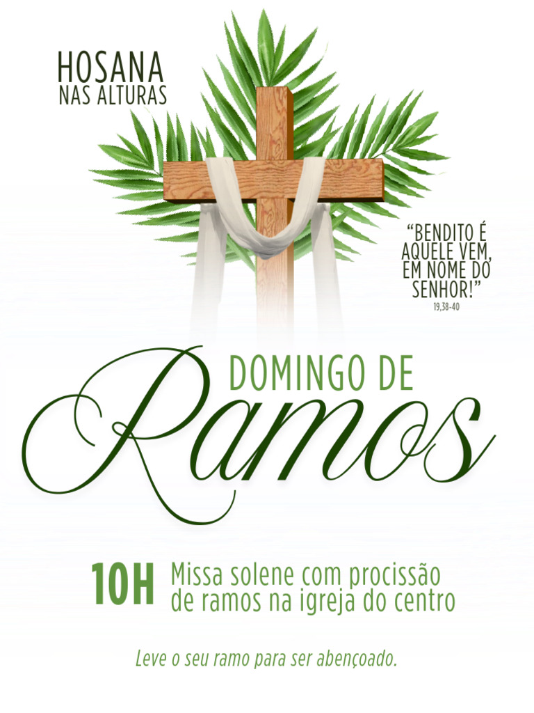 Domingo de Ramos Religioso Verde e Branco Moderno Post Do Instagram ...
