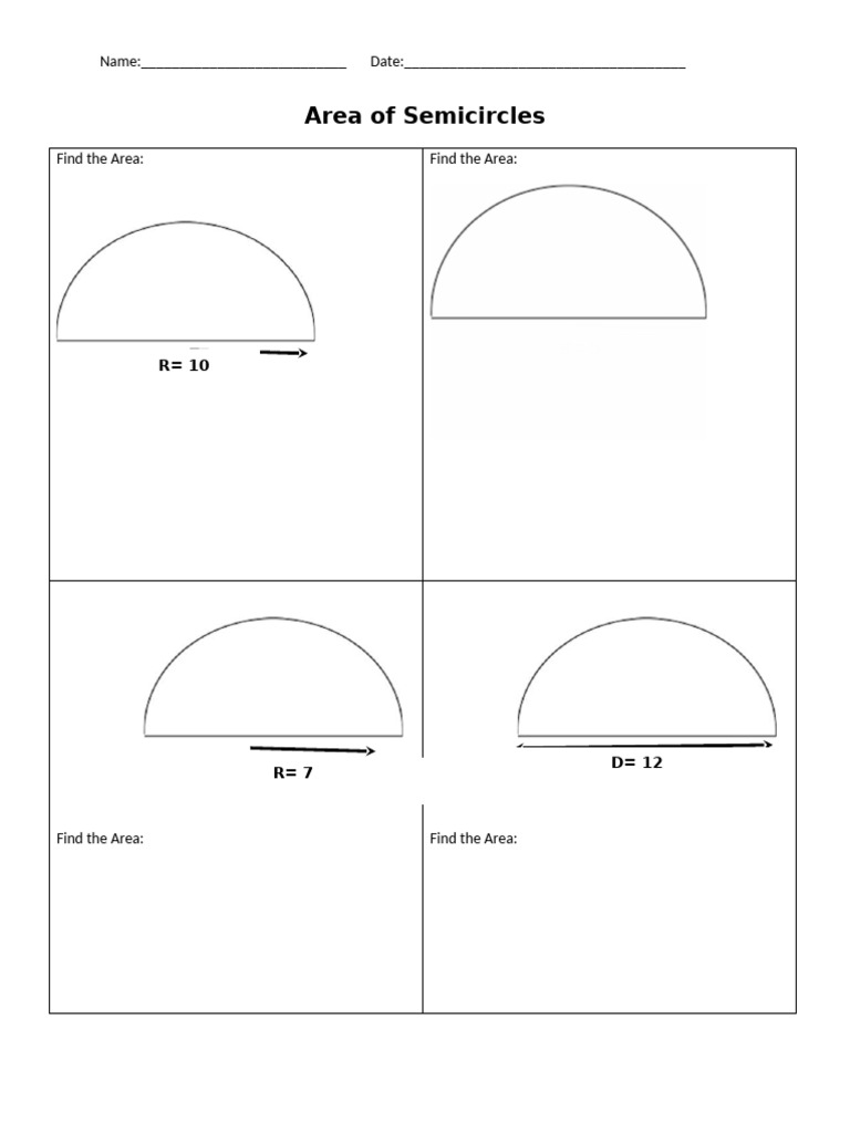 Semi and Quarter Circles | PDF