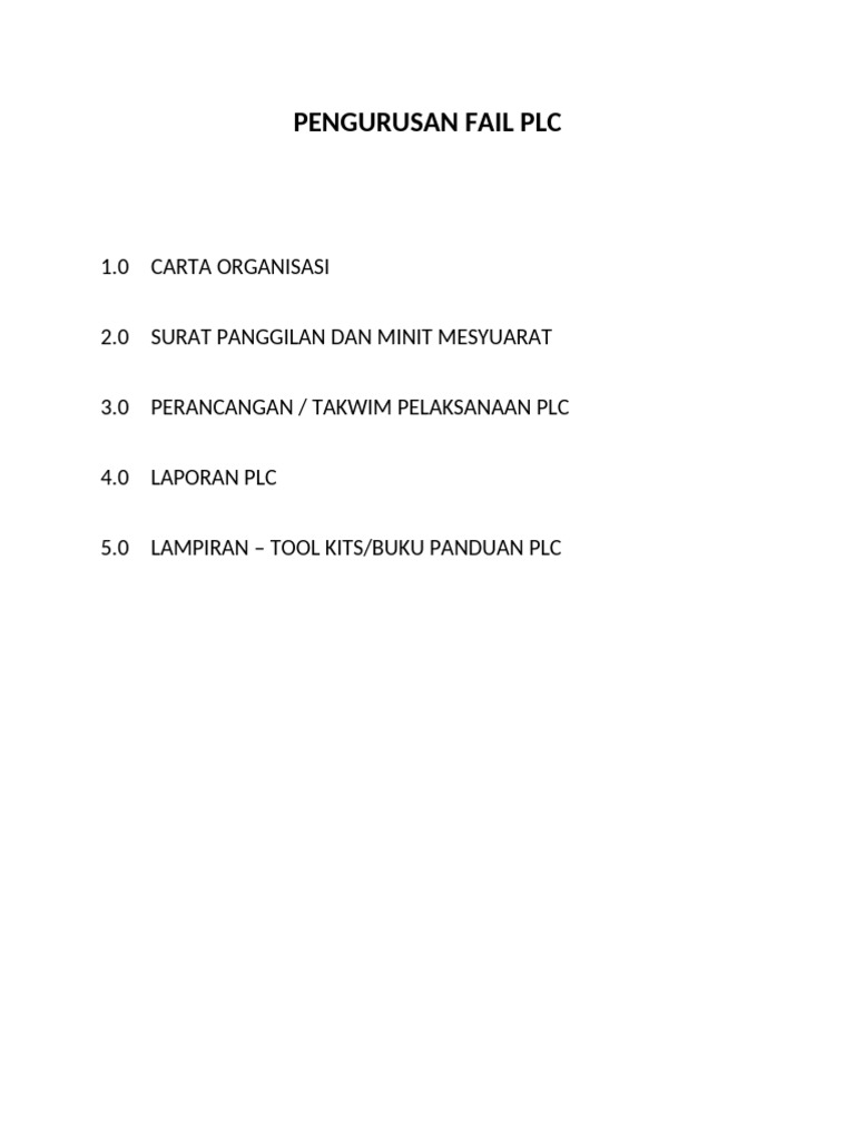 Pengurusan Fail Plc | PDF