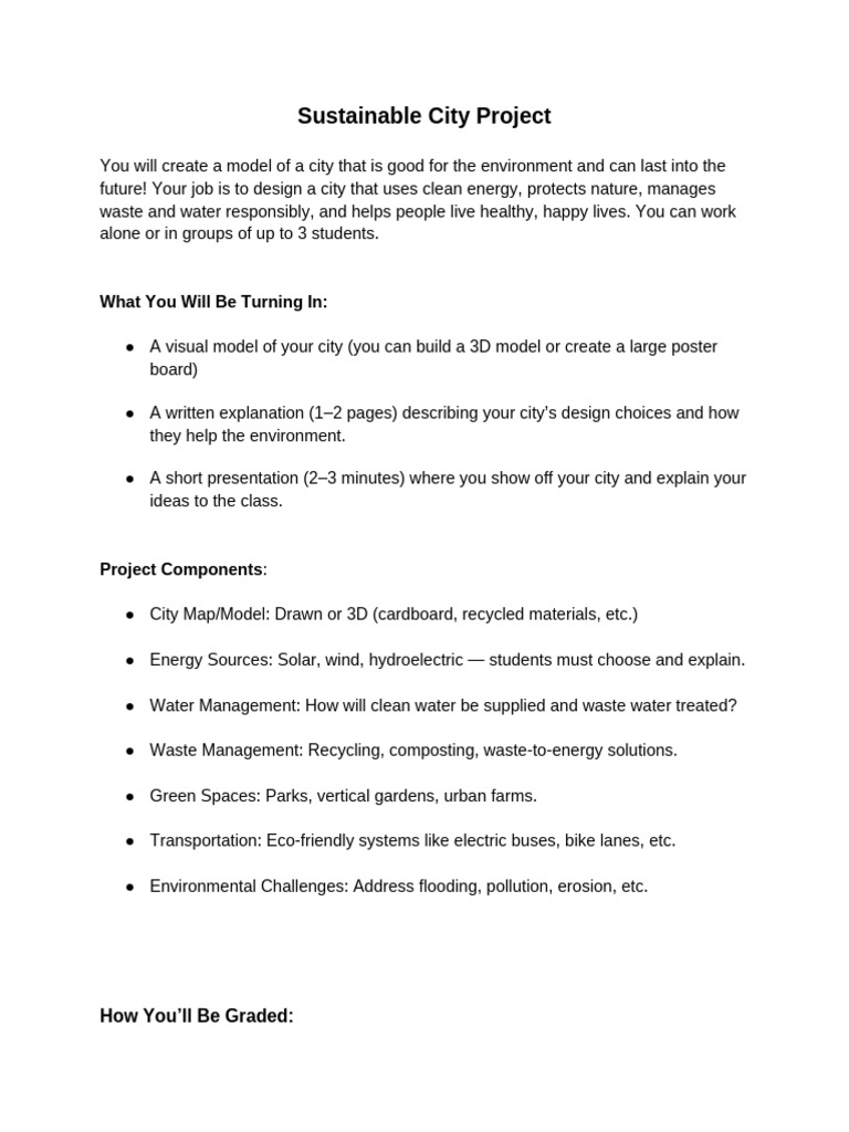 Sustainable City Project | PDF | Sustainable City | Recycling