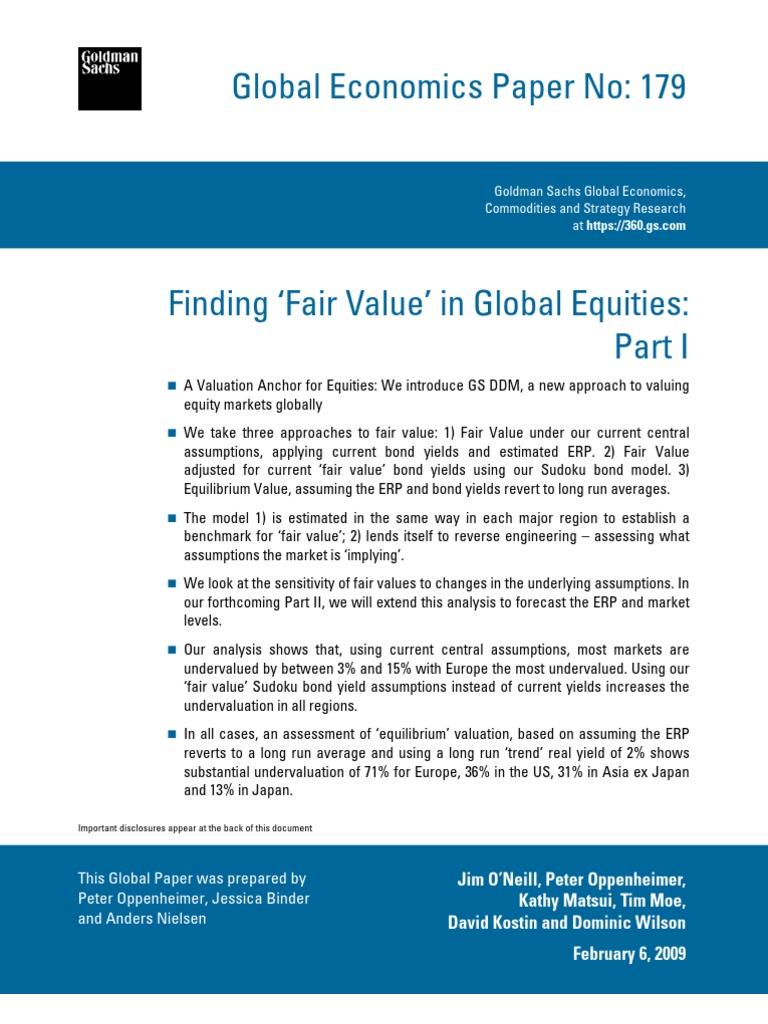 GS DDM Fair Value Model | PDF | Valuation (Finance) | Fair Value