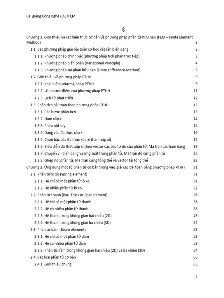 Bài Giảng Cae-fem | PDF