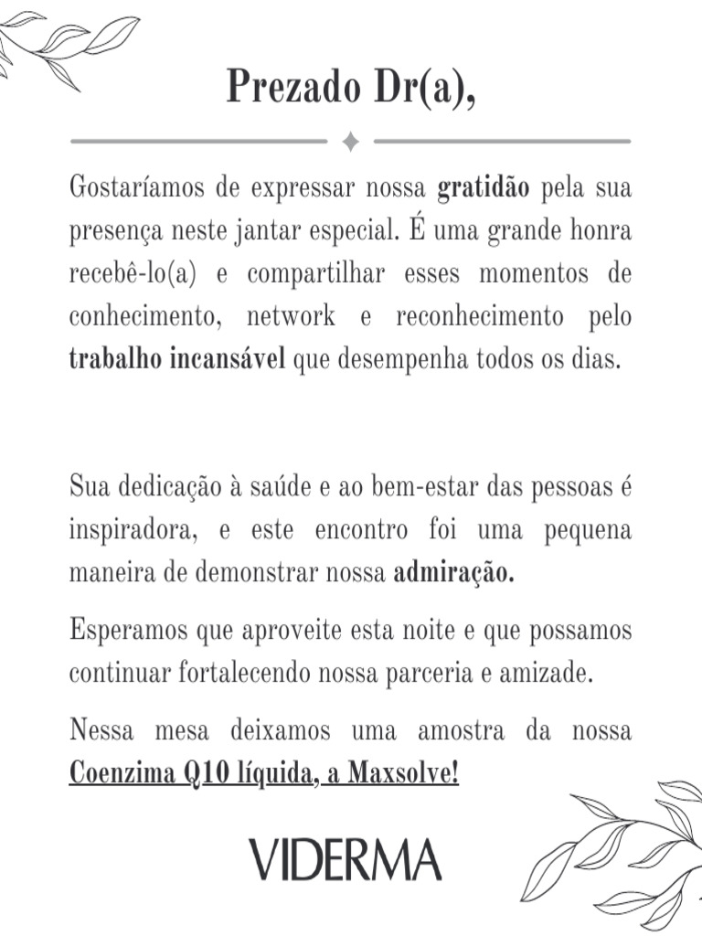 Carta Prescritor Viderma (12 x 13 Cm) | PDF