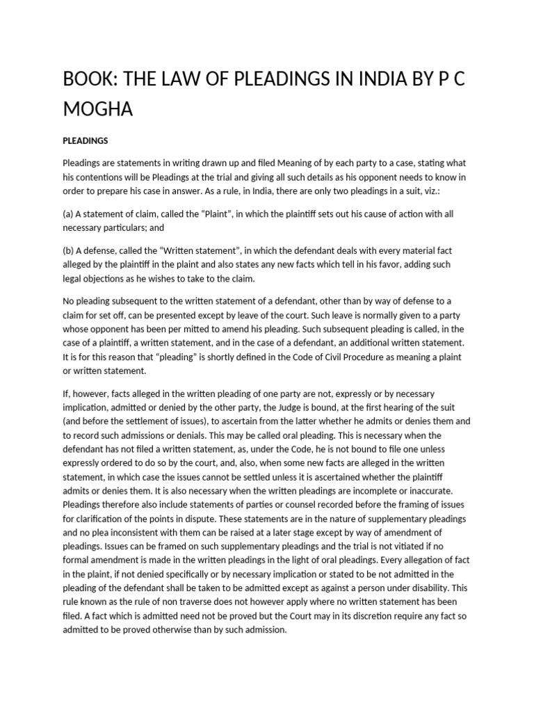 Drafting, Pleading and Conveyancing | PDF