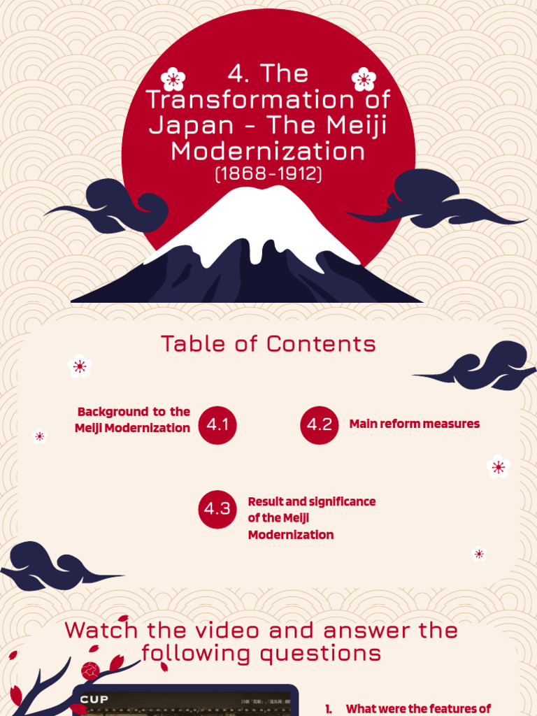 The Transformation of Japan - The Meiji Modernization | PDF ...