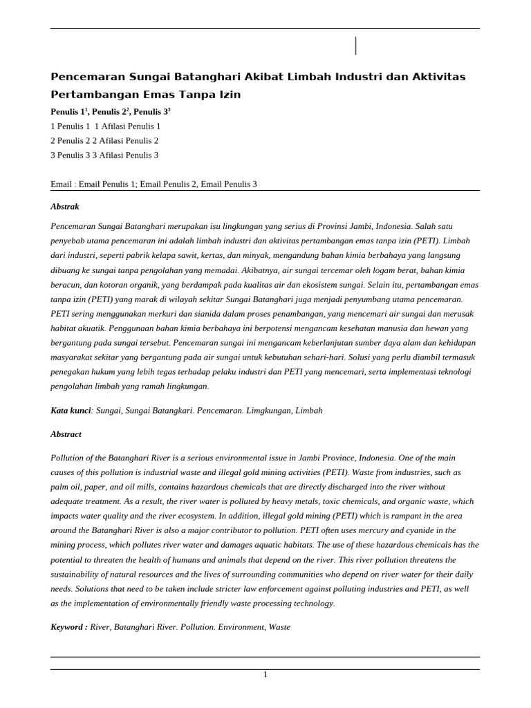 Template Artikel Jurnal Pembelajaran Sains | PDF