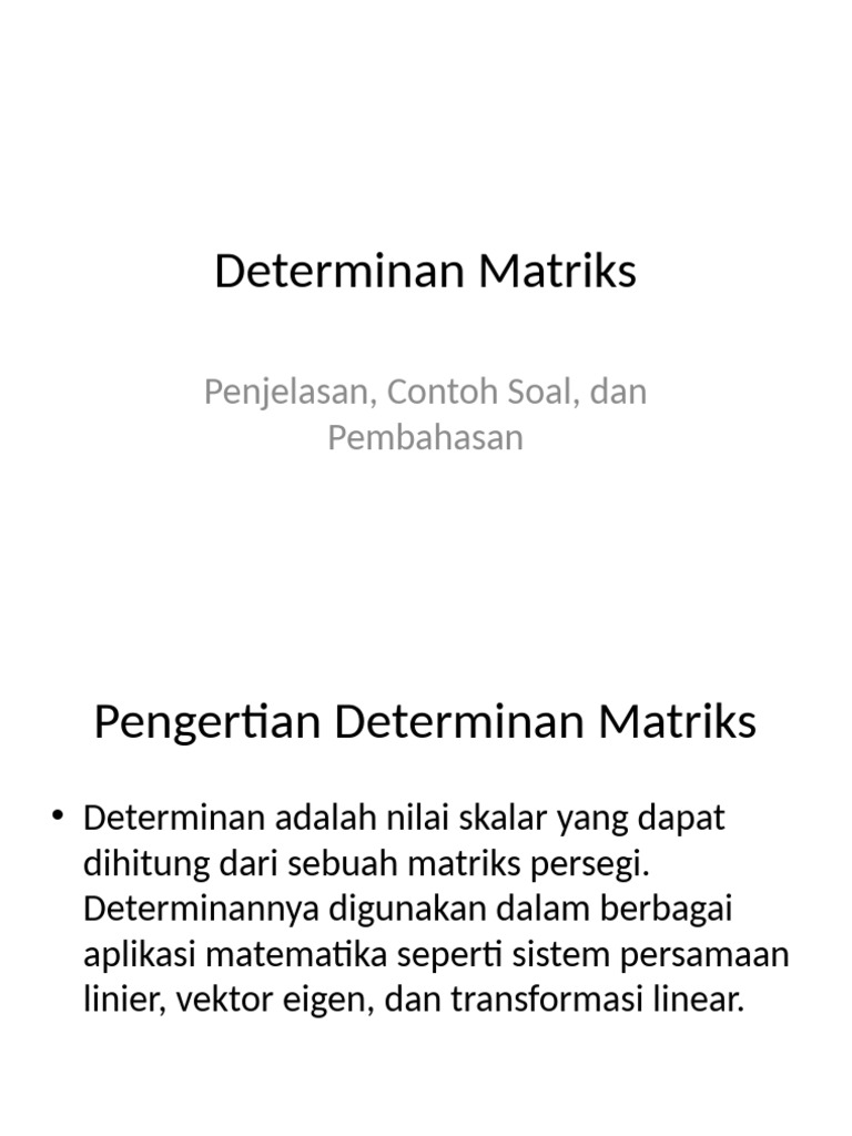 Determinant_Matrix | PDF