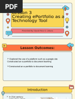 Instructions For Creating Your EPortfolio Using Google Sites | PDF