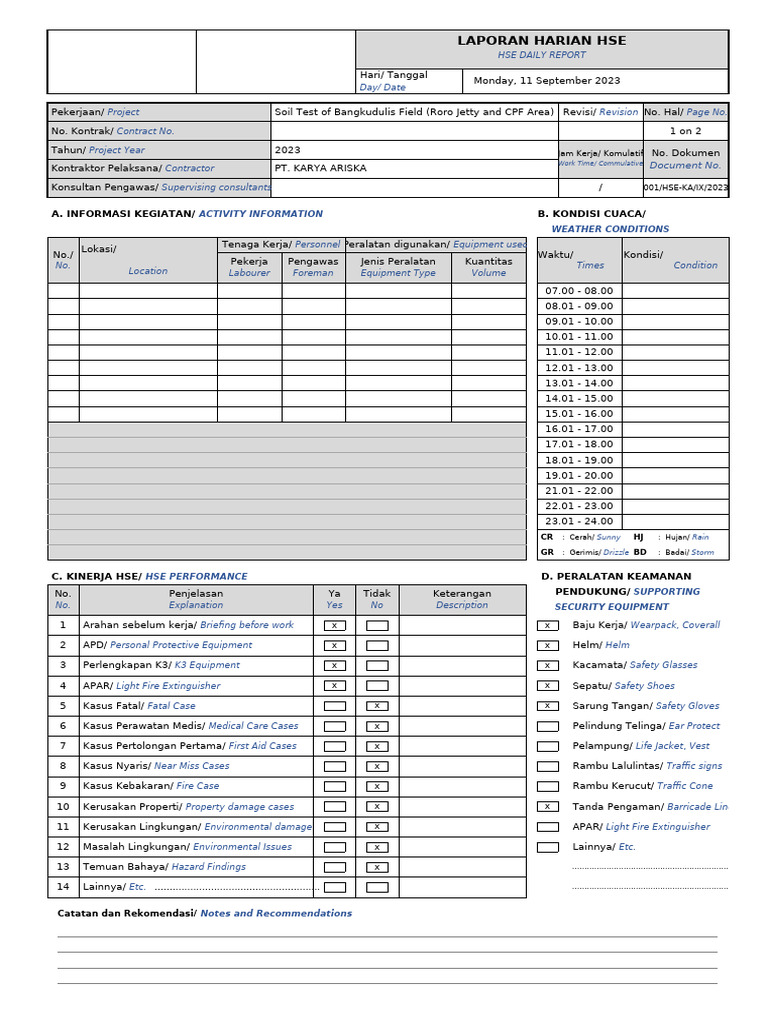 HSE Report | PDF | Safety