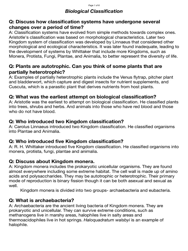 2 Biological Classification | PDF | Fungus | Virus