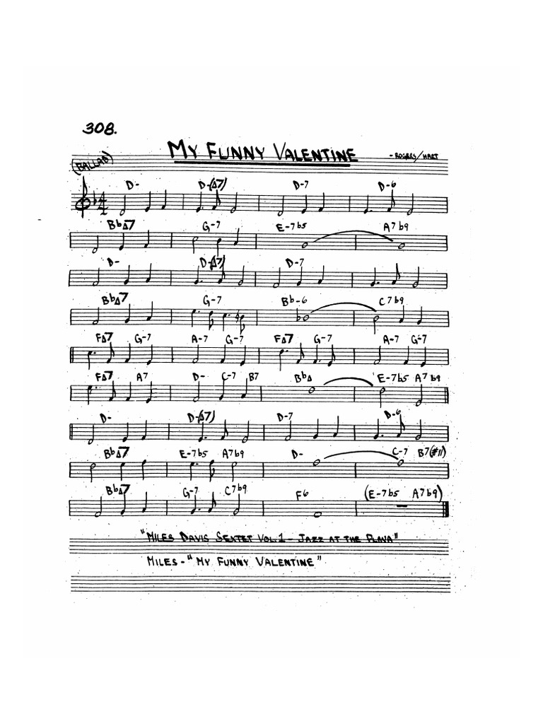 My Funny Valentine | PDF
