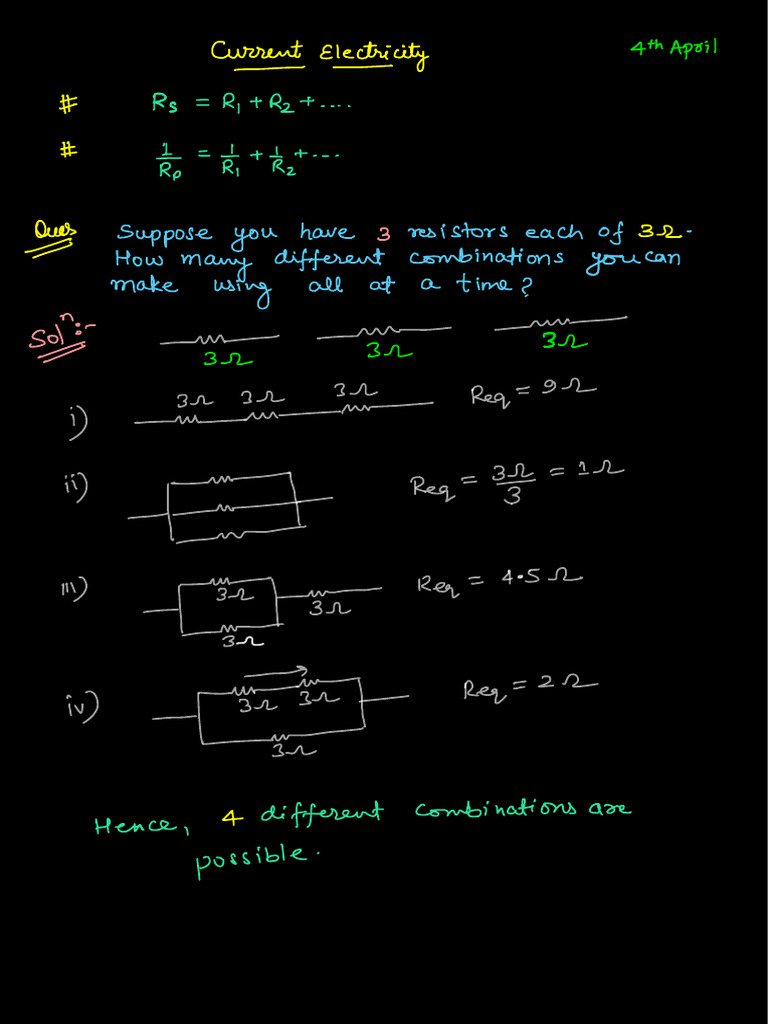 4th April (Current Electricity) | PDF