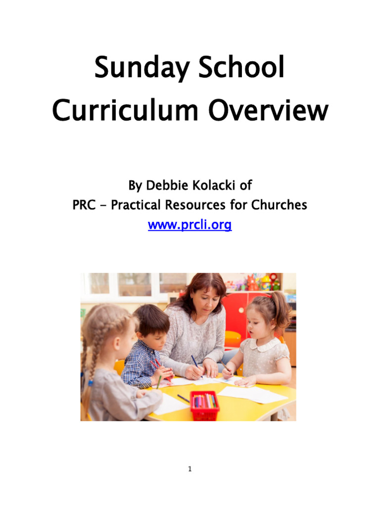 Sunday School Curriculum Overview Booklet Revised April 2021 | PDF ...