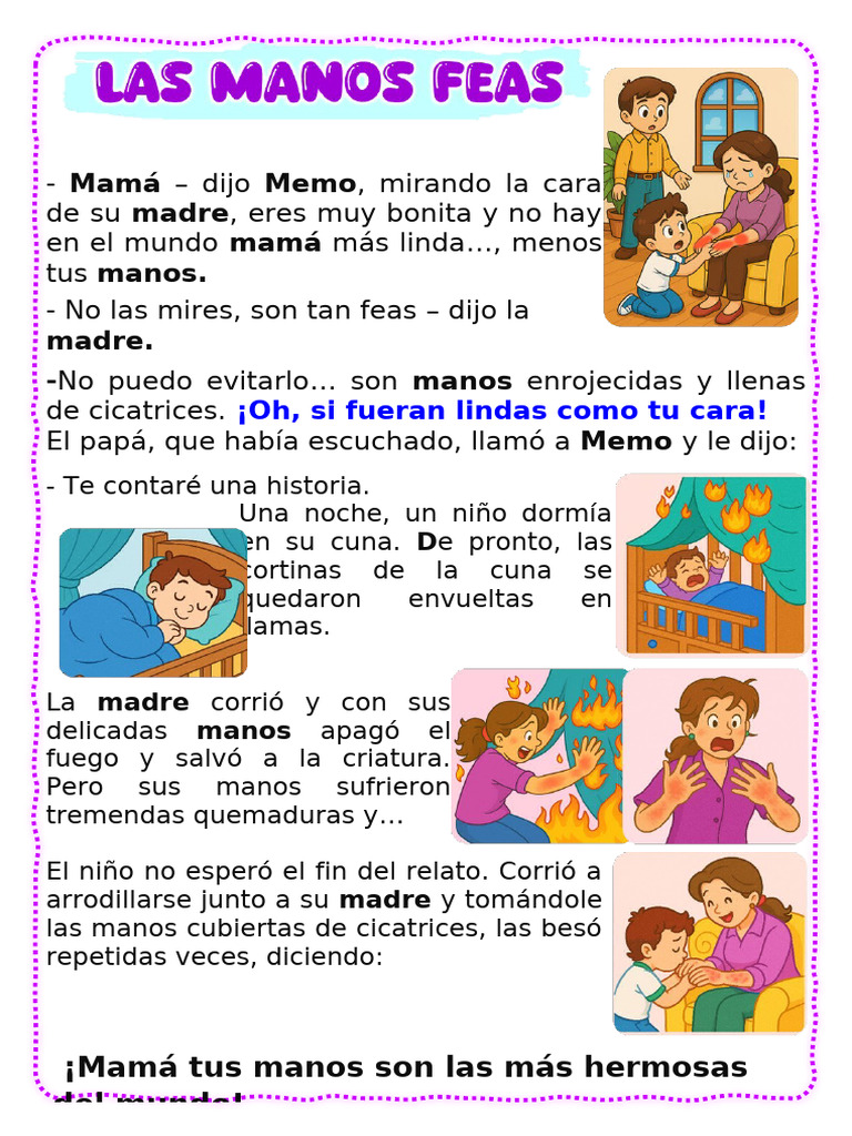 Ficha Las Manos Feas de Mamà Maestra Janet | PDF