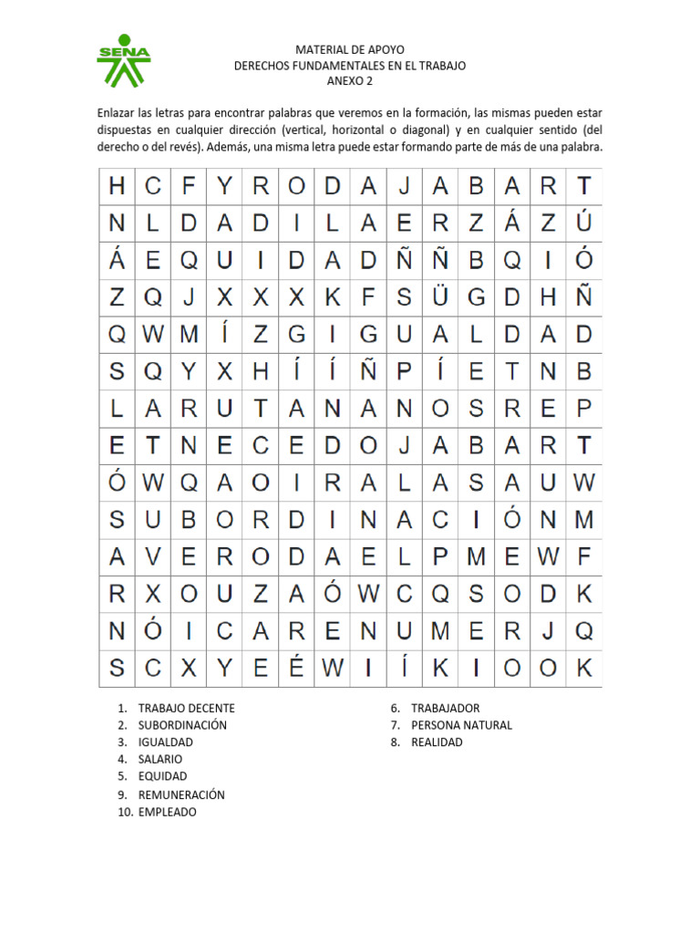 ANEXO 2 DFT SOPA DE LETRAS | PDF