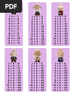 Tablas de Multiplicar para Imprimir | PDF