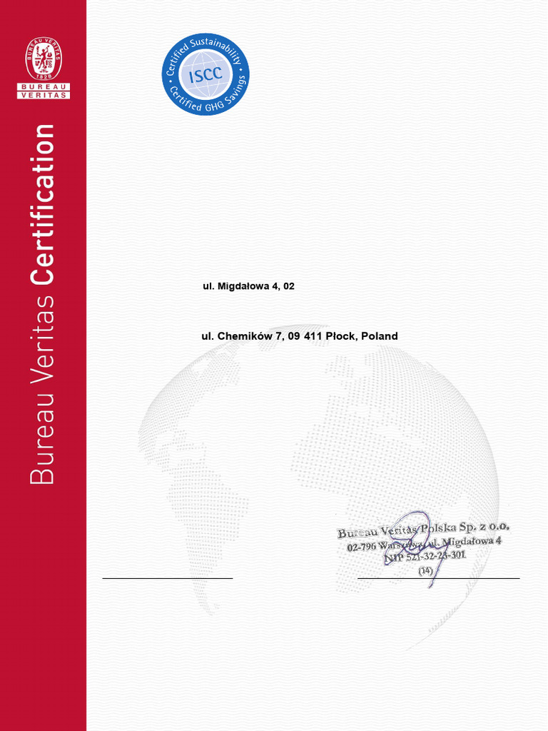 Certyfikat EU ISCC Cert 2021.pdf - Coredownload | PDF