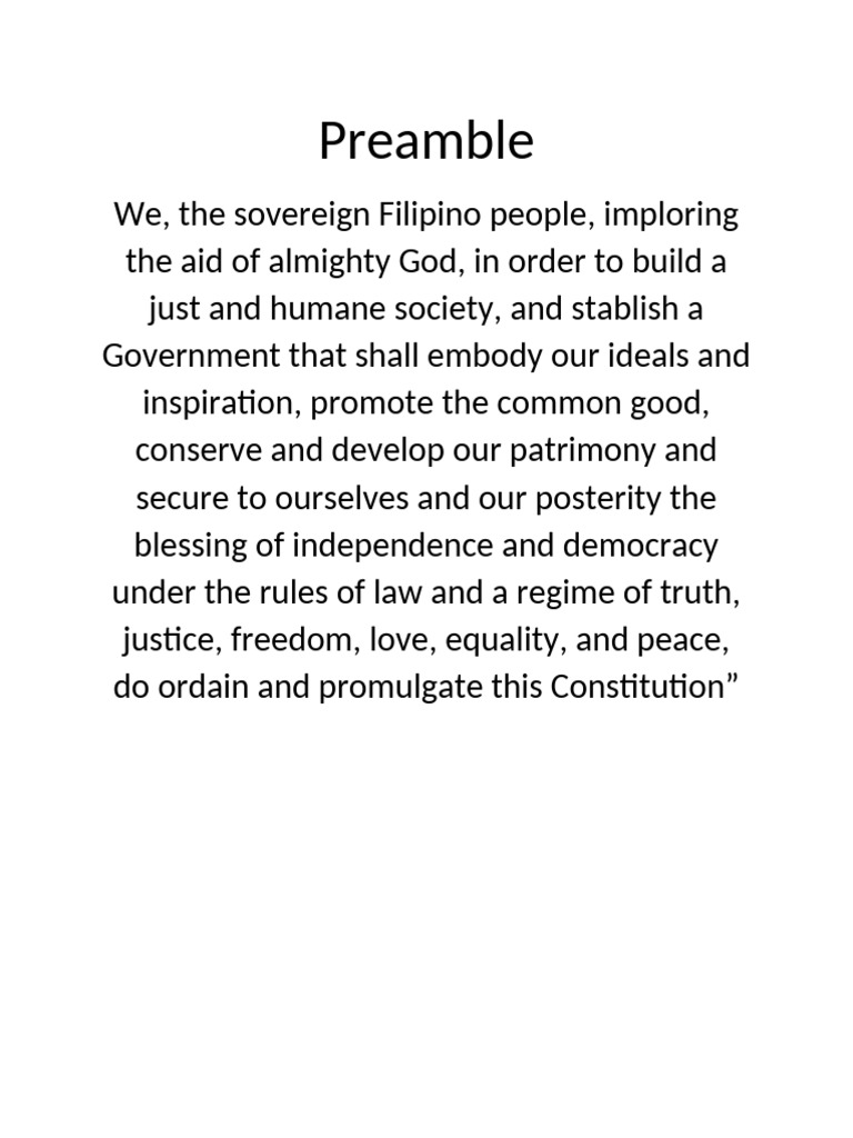 Preamble | PDF
