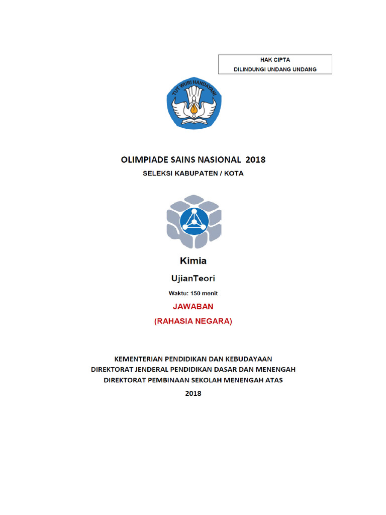 2018 Solusi Osk Kimia Sma | PDF