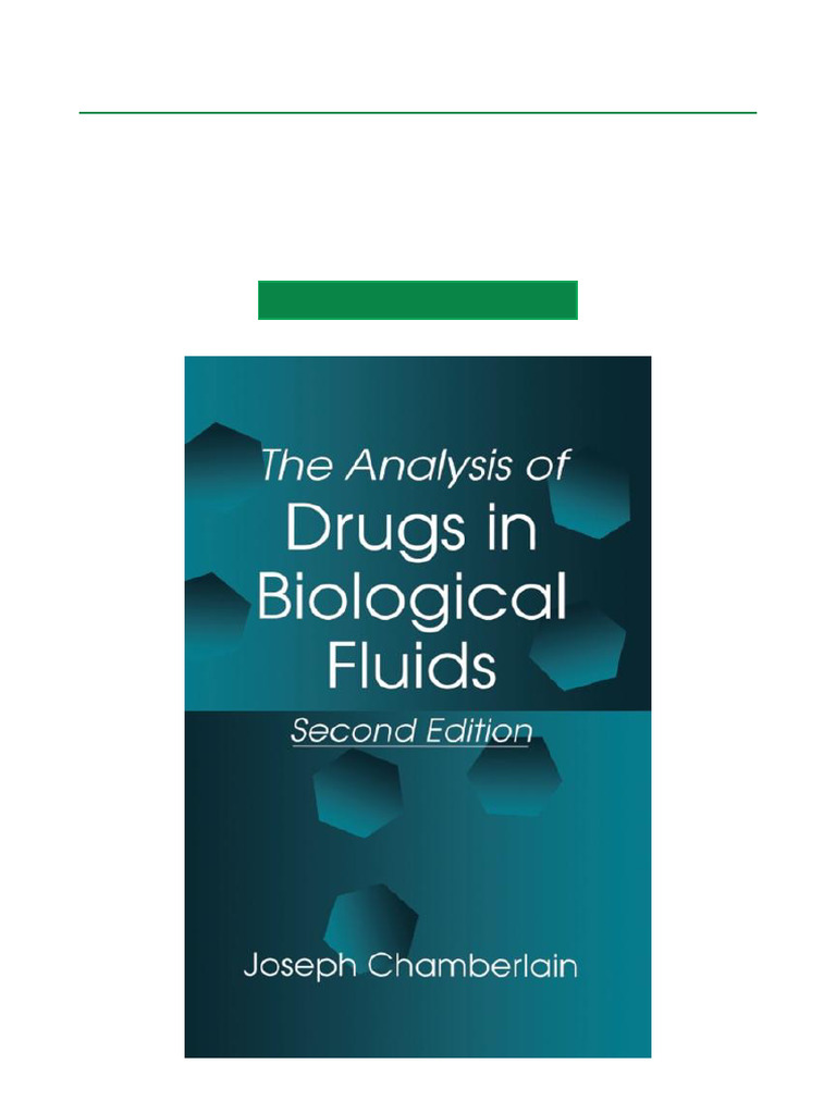 The Analysis of Drugs in Biological Fluids 2nd Edition Premium Download ...